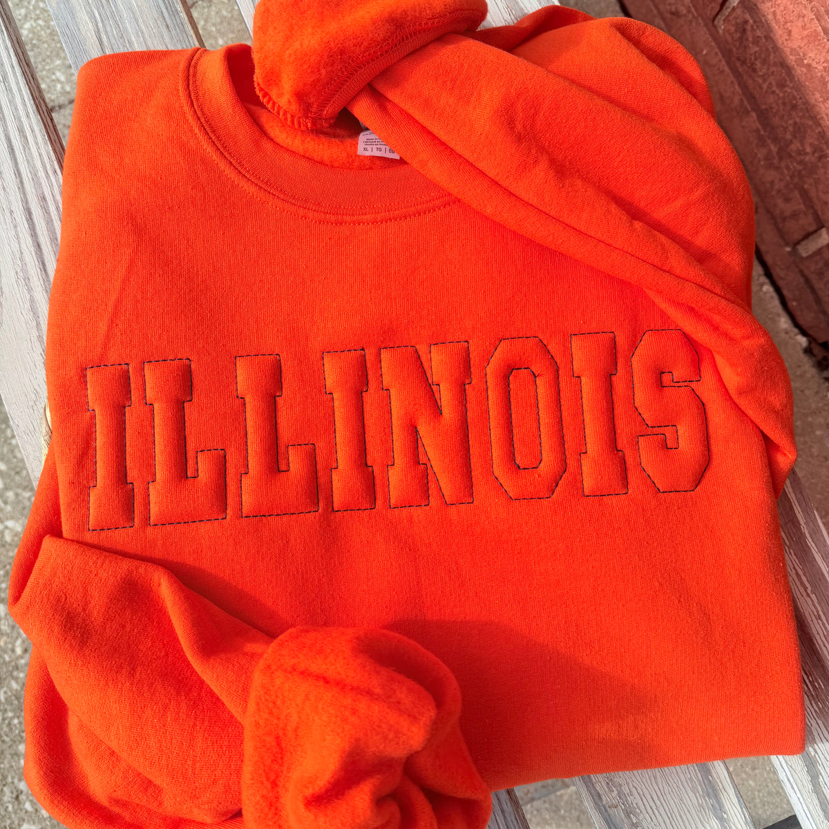 Custom Embossed Embroidered Custom Sweatshirt (You choose color/Wordin ...
